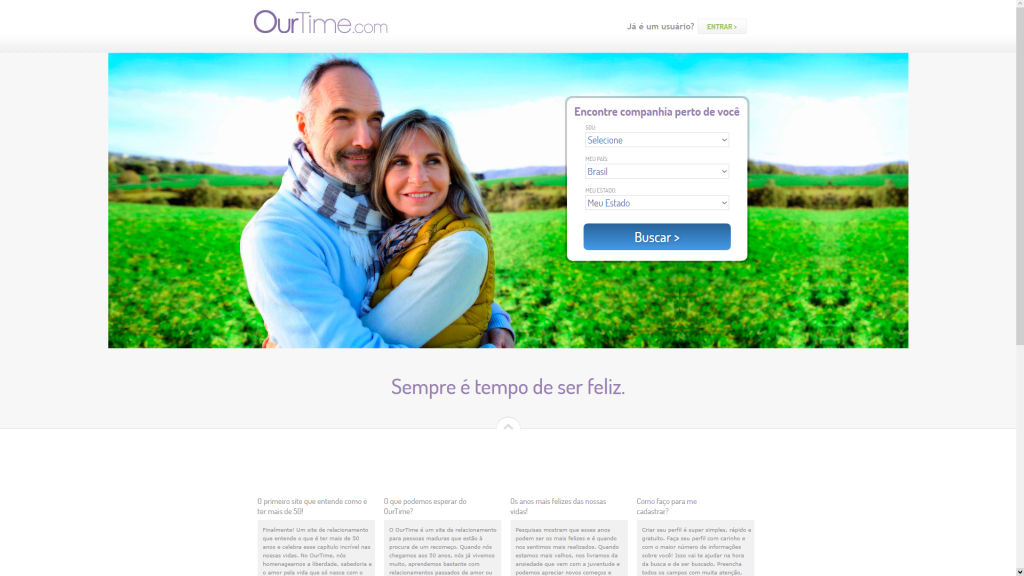 OurTime Brasil - Sites de Relacionamento